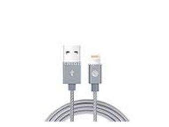 ALPHA STAR Kabl IPHONE USB-1.2m/ lightning muški/ upleten/ sivi