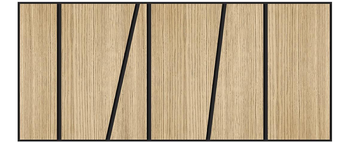 Panel slant hrast 65x29 cm MDF