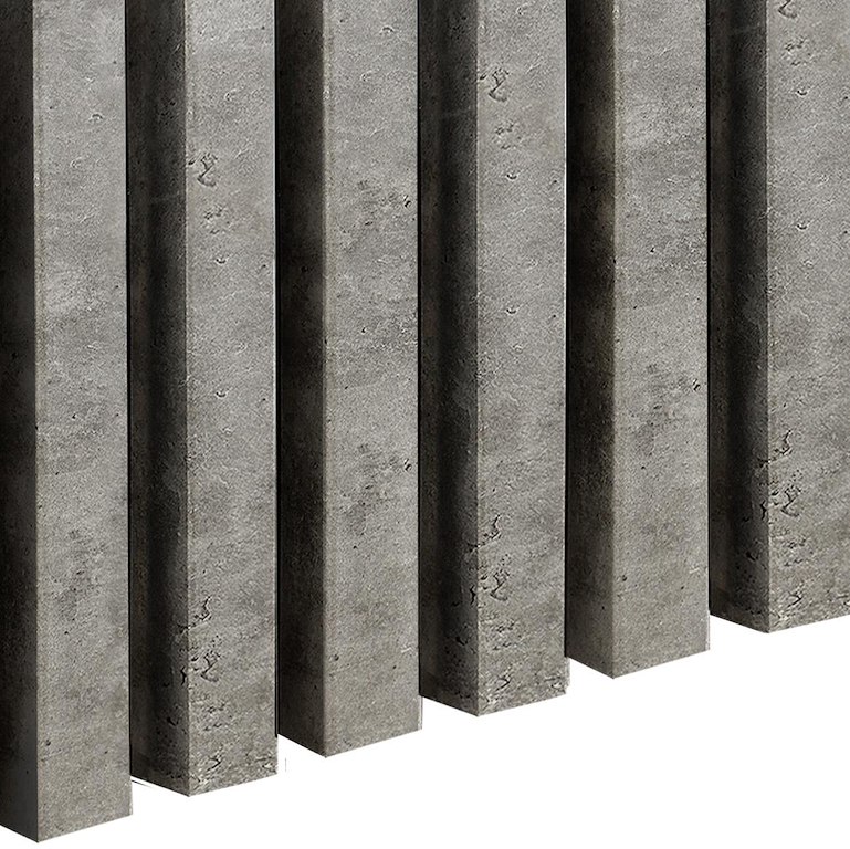 Zidne lamele 3D Loft Beton 30x38x2750mm