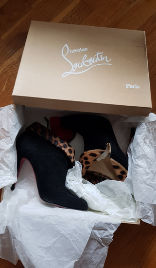 CHRISTIAN LOUBOUTIN B.Suede 100 Ankle Booties, or