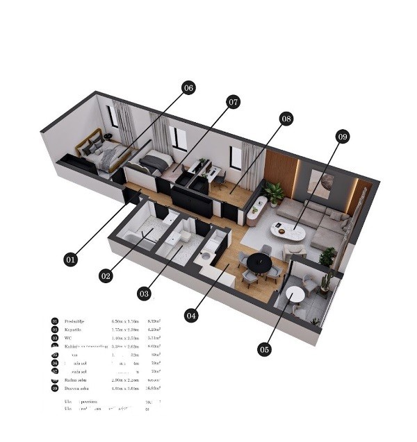 Stan,SREMSKA KAMENICA,TATARSKO BRDO 68.00m2,142600€ , ID: 1097308