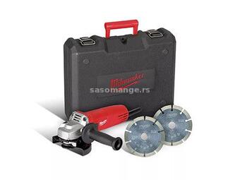 Milwaukee ugaona brusilica 1000 W AG 1000-125 EKX D-SET u koferu + POKLON 2 x Dijamantski disk