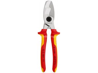 Knipex VDE izolovane makaze za kablove sa dvostrukom oštricom 165mm - hromirane (95 16 200)