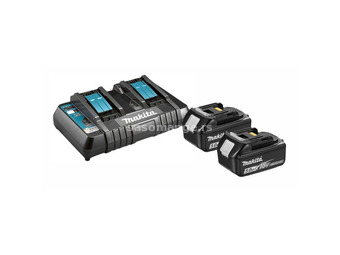 Set 2 x BL1850B akumulator 18V 5,0Ah LXT + brzi dupli punjač DC18RD Makita