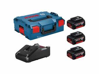 Bosch početni set 3 x akumulator GBA 18V 5,0 Ah + punjač GAL 18V-40 L-Boxx (0615990L3T)