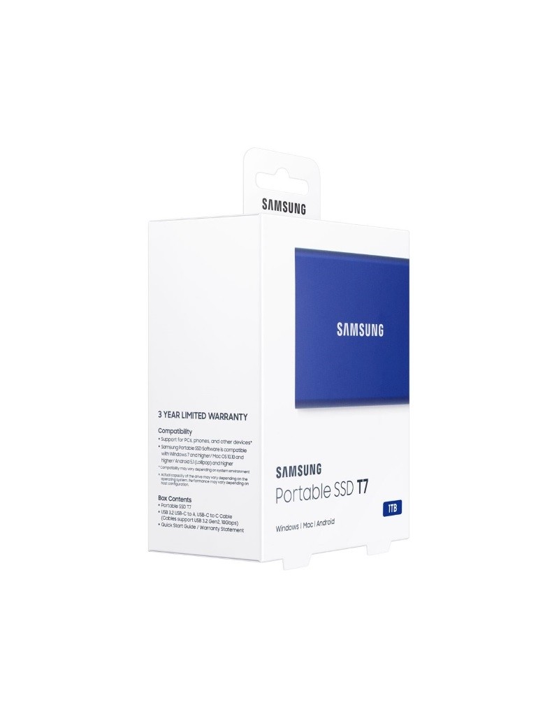 SAMSUNG Portable T7 1TB plavi eksterni SSD MU-PC1T0H