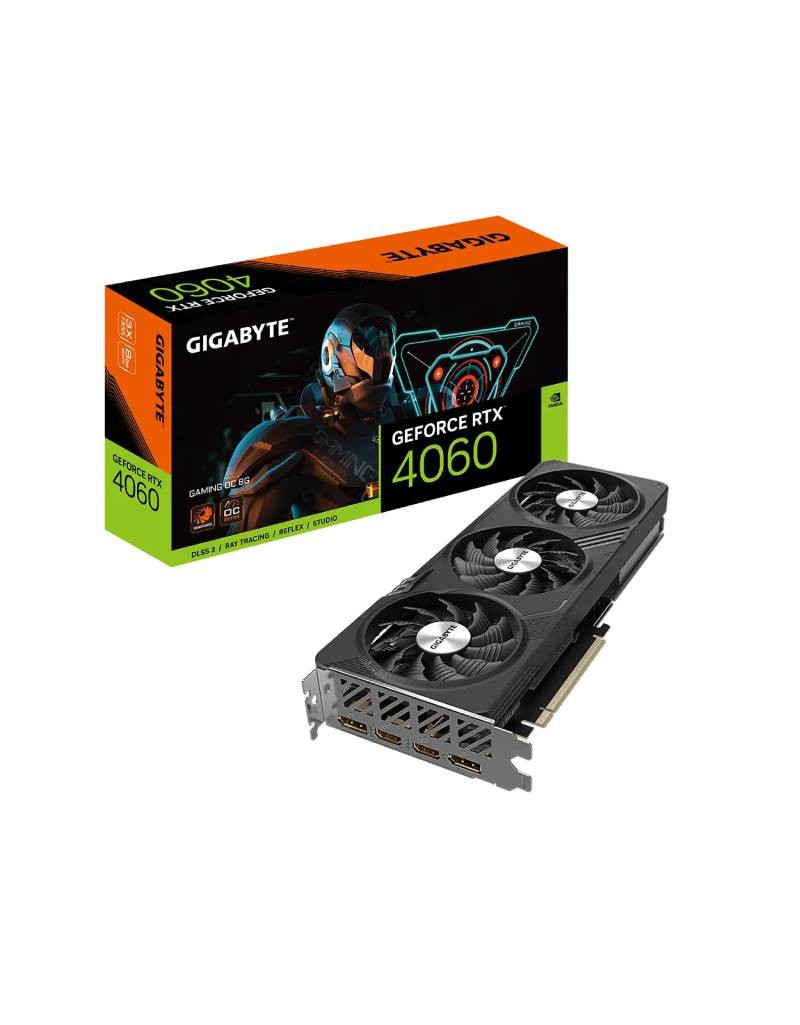 GIGABYTE nVidia GeForce RTX 4060 8GB 128bit GV-N4060GAMING OC-8GD