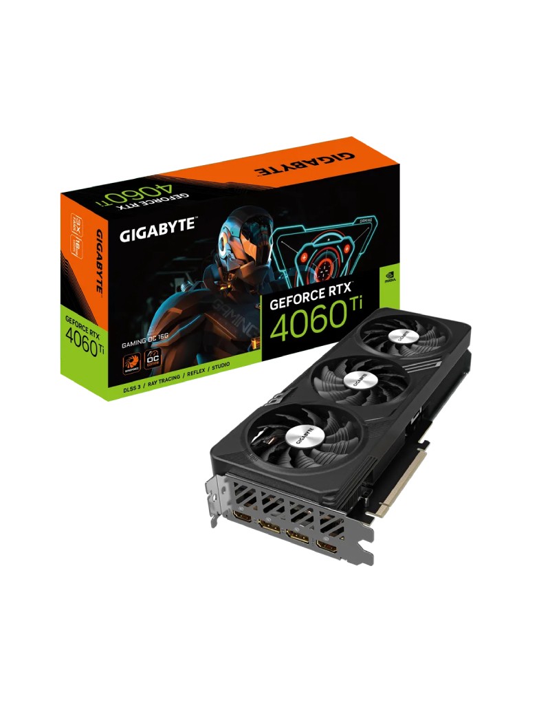 GIGABYTE nVidia GeForce RTX 4060 Ti 16GB 128bit GV-N406TGAMING OC-16GD