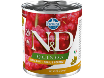 D.N&amp;D Can Dog Quinoa Quail&amp;Coconut 285g