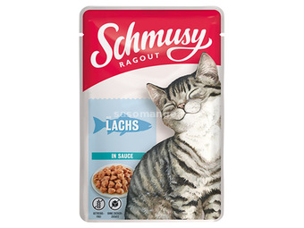 SCHMUSY Ragu losos - sosic za macke 100g