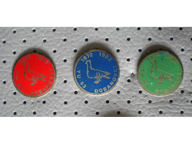 Golubarstvo `Dobanovci 1972-1982` 3 značke
