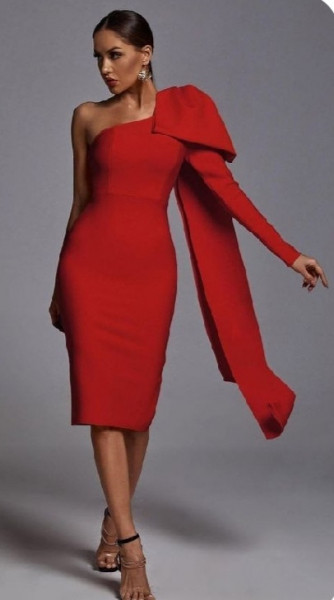 Svecana haljina crvena sa masnom