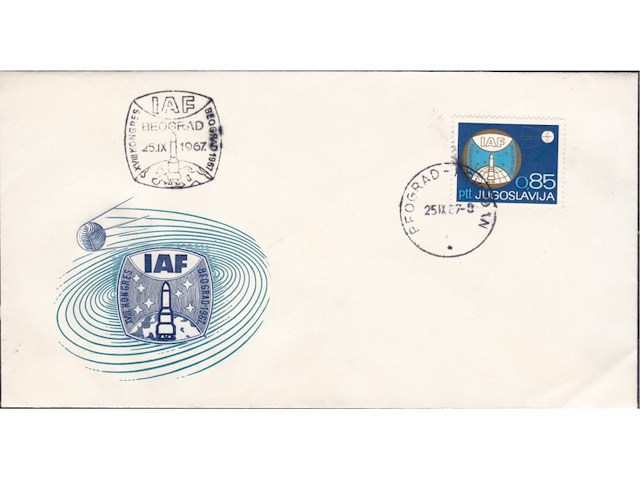 YU 1967 Kongres IAF FDC