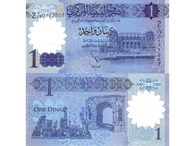 LIBYA Libija 1 Dinar 2019 UNC, Polymer