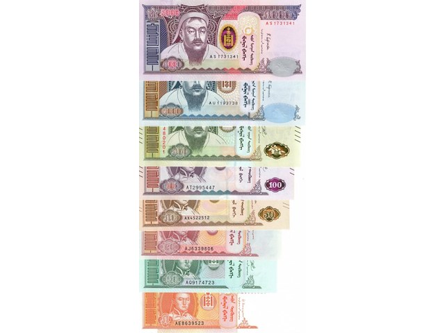 MONGOLIA set 5 - 5.000 Tugrik 2014/20 UNC, 8 novčanica