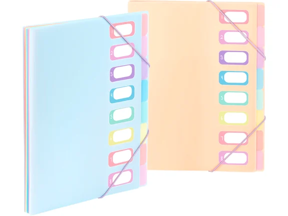 Viquel PVC Organiser sa 8 pregrada i gumicom Rainbow Pastel