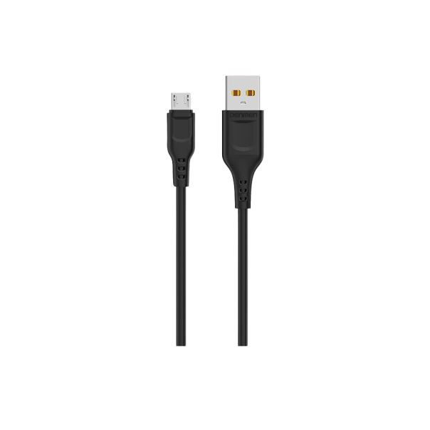 DENMEN Kabl D01V Micro USB data 2,4A 1m, crna