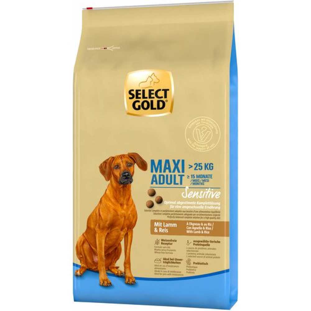 SELECT GOLD Dog Sensitive Maxi Adult Lamb&Rice 12kg