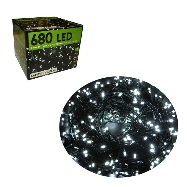 Novogodišnje lampice 680 Led bele