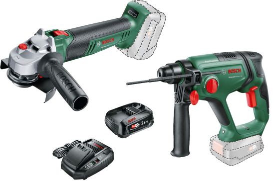 Akumulatorski set Bosch UniversalGrind 18V-75 + UniversalHammer 18V; 1x2,5 Ah (06039S6S02)