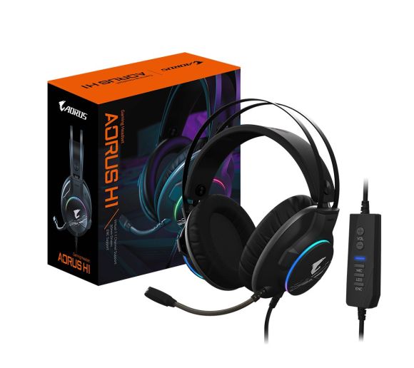 Gigabyte - Gaming Headset, Virtual 7.1 Channel Support, 50mm Drivers, RGB Lighting
