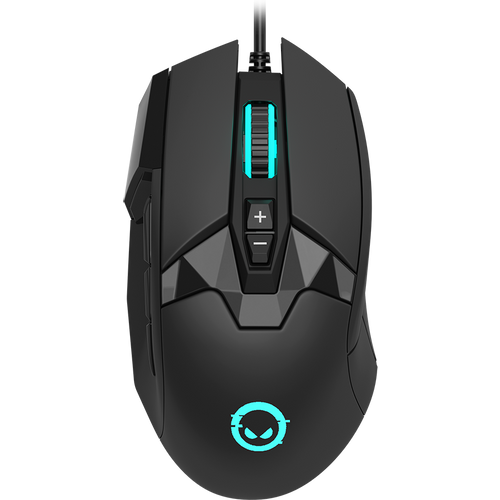 LORGAR Stricter 579, gaming mouse, 9 programmable buttons, Pixart PMW3336 sensor, DPI up to 12 000, 50 million clicks buttons lifespan, 2 switches, built-in display, 1.8m USB soft silicone cable, ...