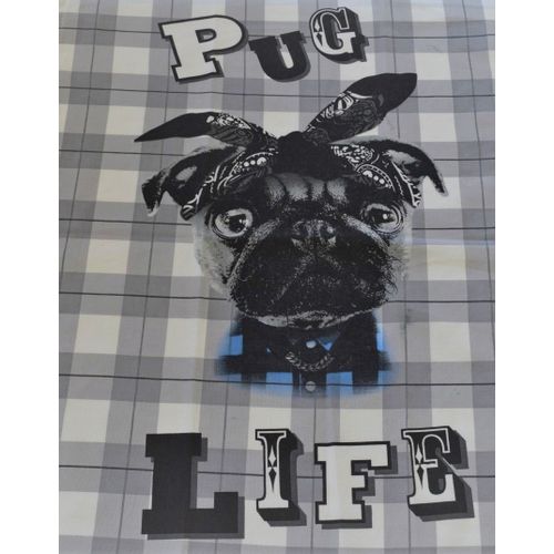 Kuhinjska krpa print Pug 45x70cm 3163