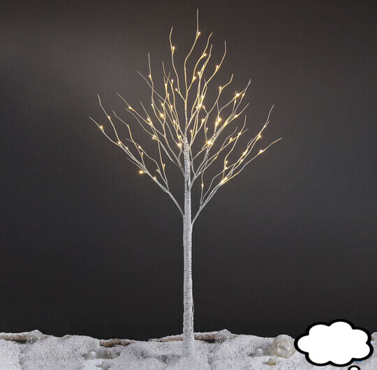 Svetleće drvo sa belim granama, 183cm, 52-514