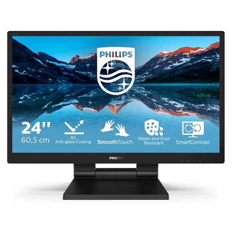 Monitor PHILIPS 242B9TL/00 23,8"/IPS,touch/1920x1080/60Hz/5ms GtG/VGA,DVI,HDMI,DP,USB/zvučnici/VESA