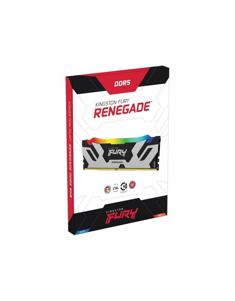 KINGSTON DIMM DDR5 32GB (2x16GB kit) 8000MT/s KF580C38RSAK2-32 FURY Renegade Silver RGB XMP