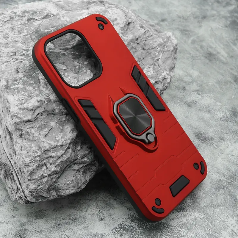 Maska za telefon Square Ring za iPhone 15 Pro Max 6.7" crvena