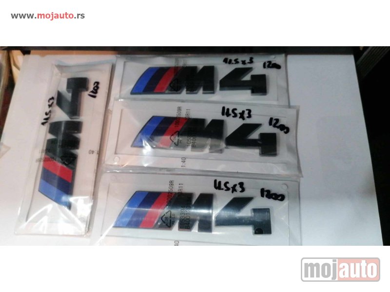 BMW M4 Oznaka Zadnja. Dimenzije:11.5x3cm.