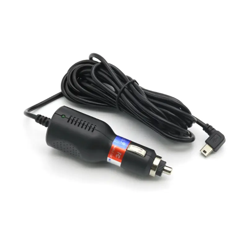 Auto punjač navigacije GPS 5V-3000mA mini-USB crni