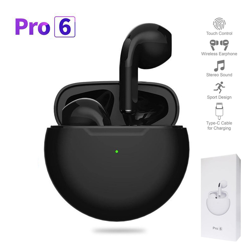 Bluetooth slusalice Airpods Pro6 crne HQ