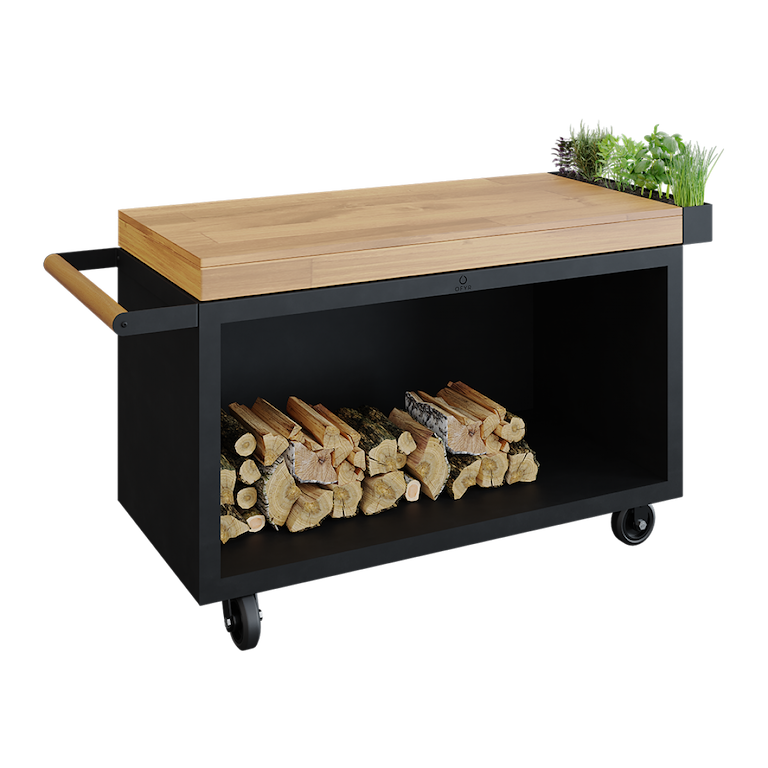 OFYR Mise en Place Table Black 135 PRO Teak Wood pult