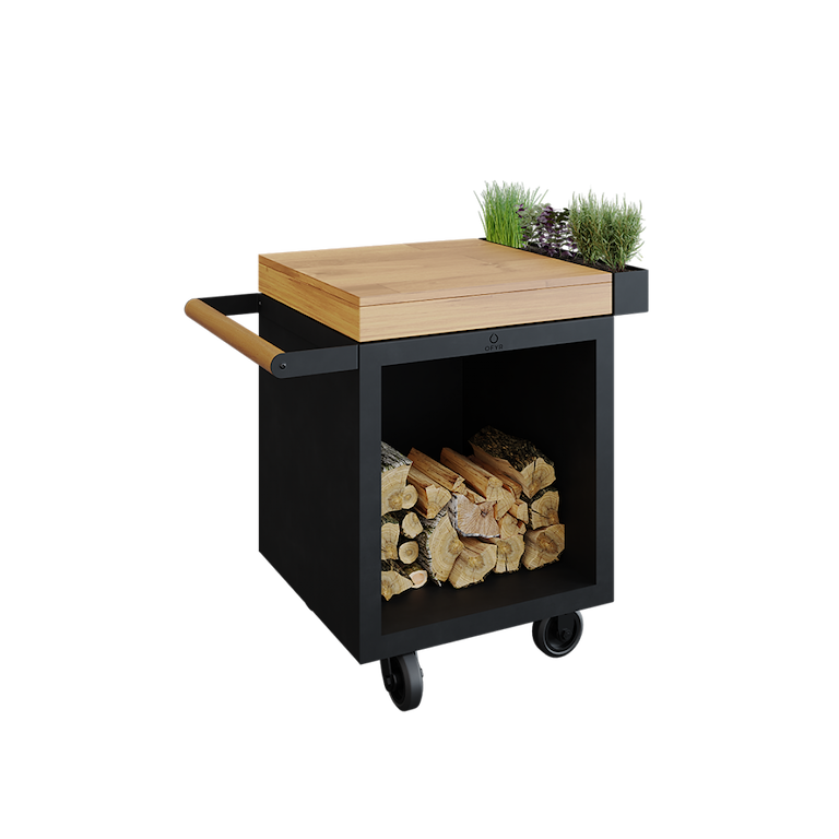 OFYR Mise en Place Table Black 65 PRO Teak Wood pult