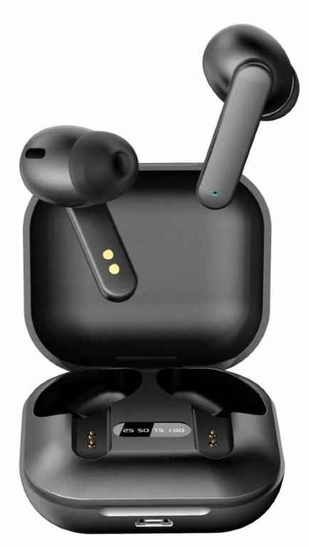 Slušalice Bluetooth 5.0 Gembird FitEar-X100B, bežične bubice sa mikrofonom CRNE
