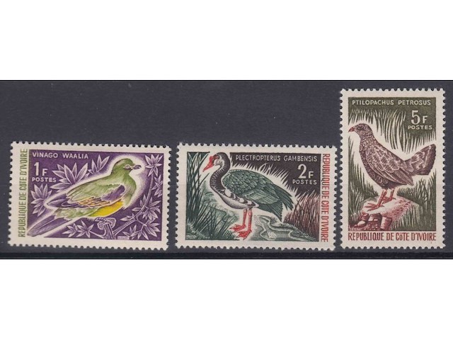Obala Slonovače 1963 Ptice ** kratka serija