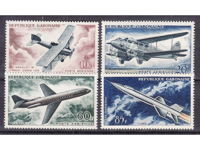 Gabon 1962 serija ** Avio Pošta
