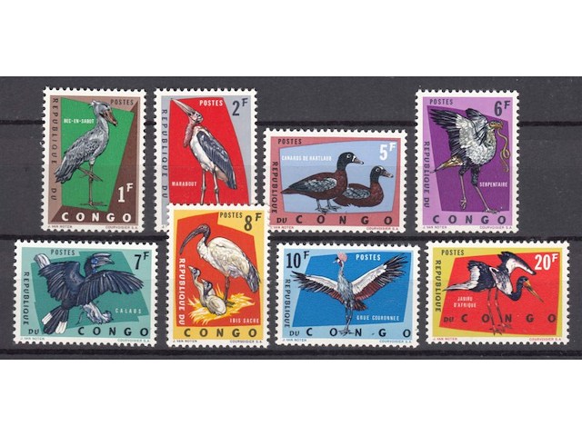 Kongo 1963 Fauna Ptice serija **