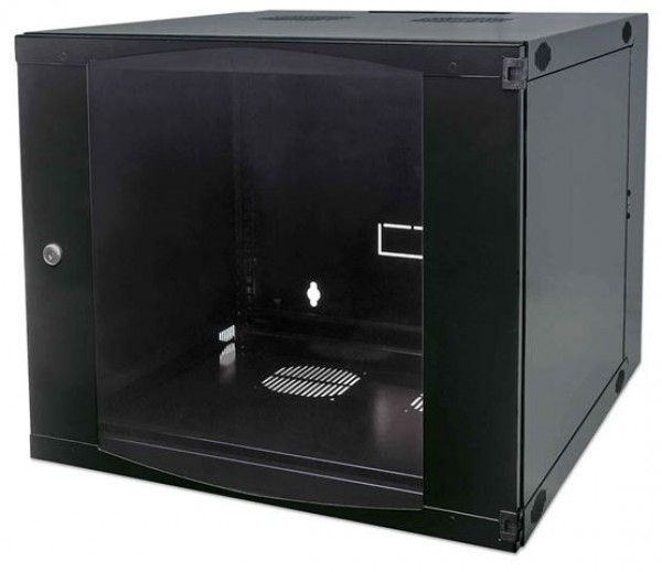 Intellinet 19'' Wallmount Cabinet,12U600mm(d),Flatpack,Black