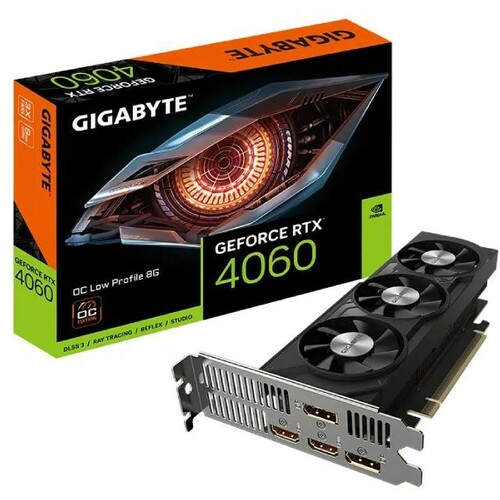 GIGABYTE nVidia GeForce RTX 4060 OC Low Profile 8GB GV-N4060OC-8GL