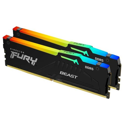KINGSTON DIMM DDR5 64GB (2x32GB kit) 5600MT/s KF556C36BBEAK2-64 Fury Beast RGB EXPO