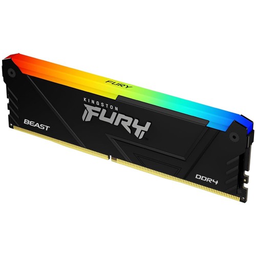 Kingston 16GB (1x16GB) DDR4 3600MT/s CL18 FURY Beast RGB Black XMP DIMM memorija | KF436C18BB2A/16