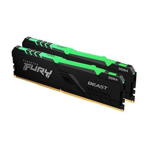 Memorija Kingston 32GB (2x16GB) DDR4 3200MHz, Fury Beast RGB, DIMM (KF432C16BB12AK2/32)ID EK000575170