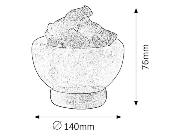 Fuji salt lamp E14 15W ~2,6 kg (4097)