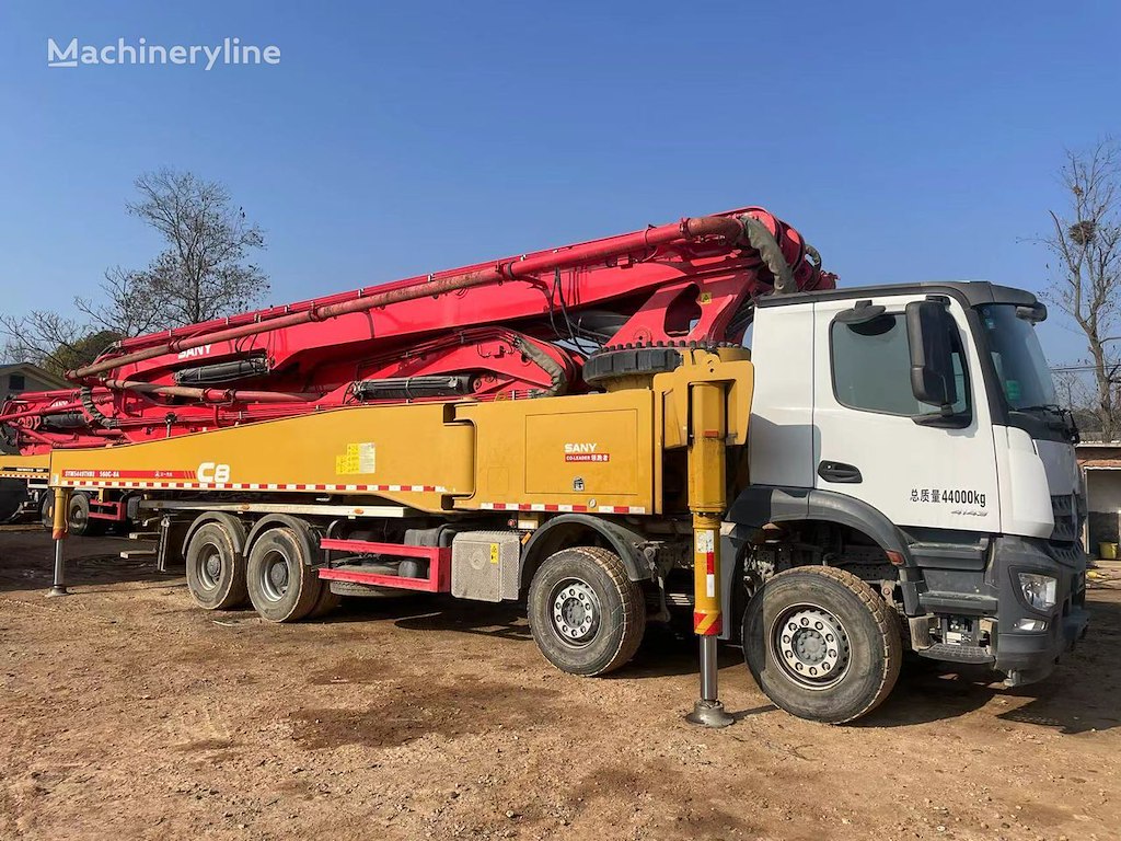 Sany 2021 used Sany 56m Concrete Pump Truck on Mercedes Benz na šasiji Mercedes-Benz Arocs 4143 pumpa za beton