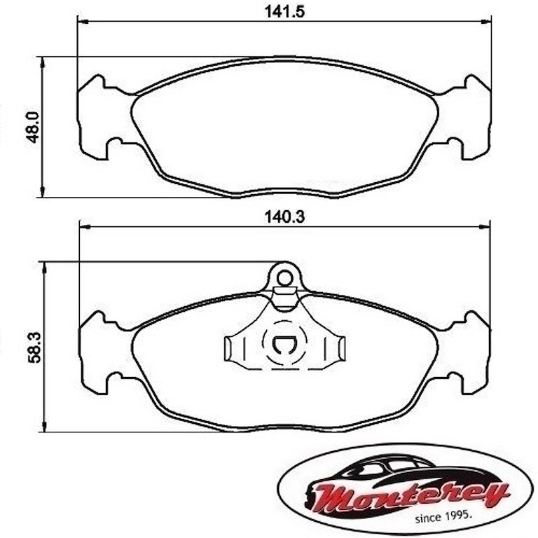 Kocione plocice prednje OPEL Corsa A/Vectra A/Astra F/Corsa B/Tigra A;DAEWOO Lanos/Nexia