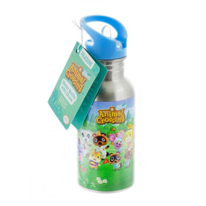 Boca Paladone Animal Crossing - Metal Water Bottle With Straw