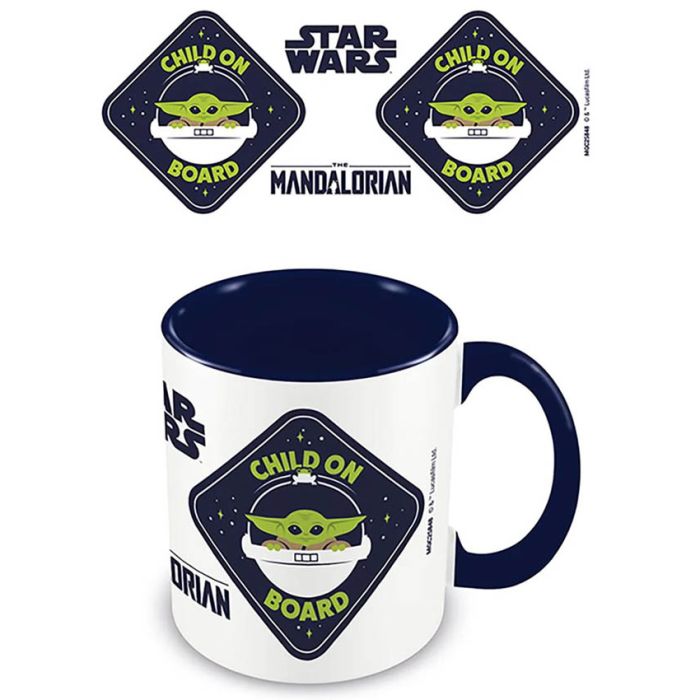 Šolja Star Wars - The Mandalorian (Child On Board) Blue Inner C Mug